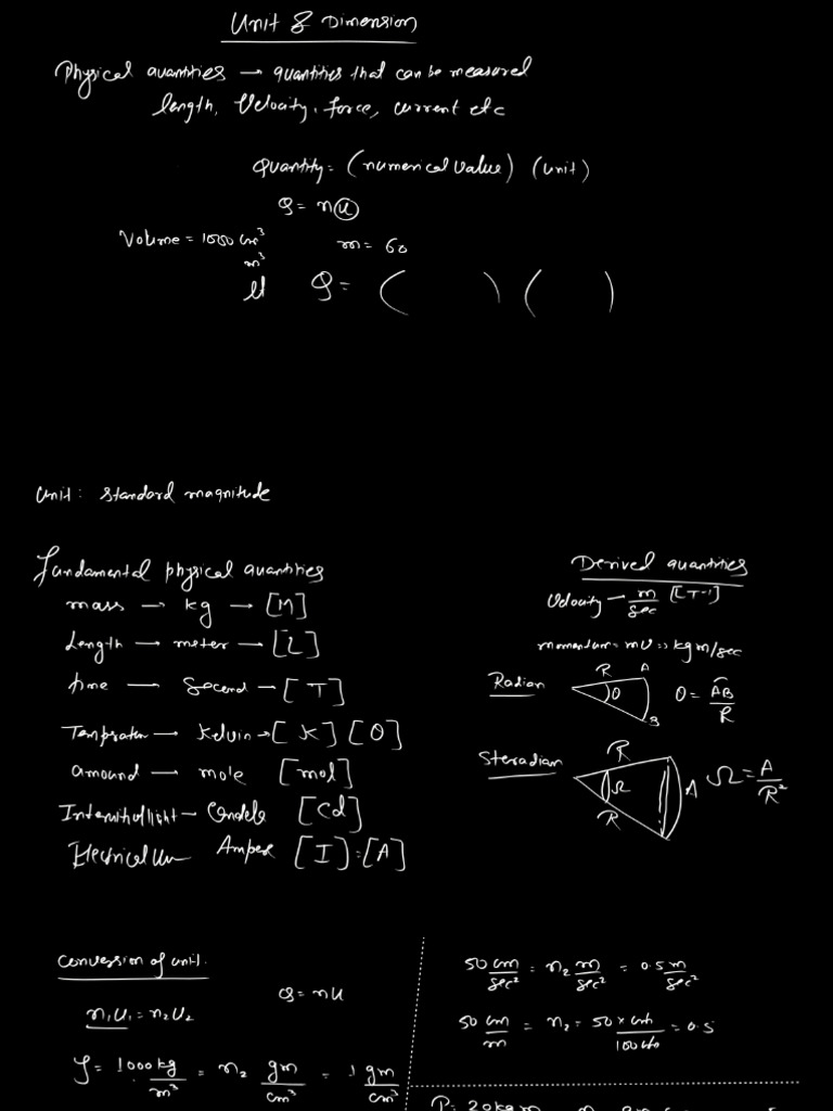 Unit And Dimention Pdf Pdf
