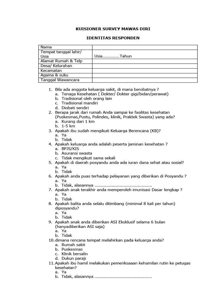 format kuisieoner SMD | PDF