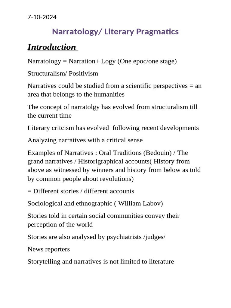Narratology 2 | PDF