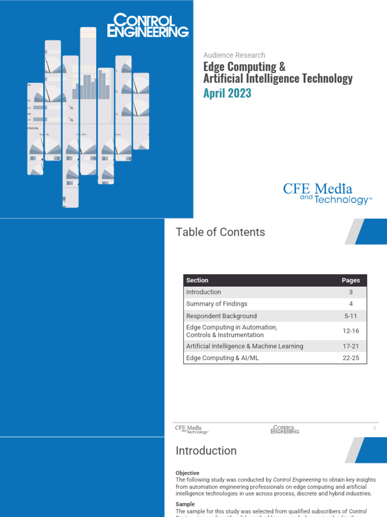 Control Engineering 2023 Edge Computing Artificial Intelligence Report | PDF