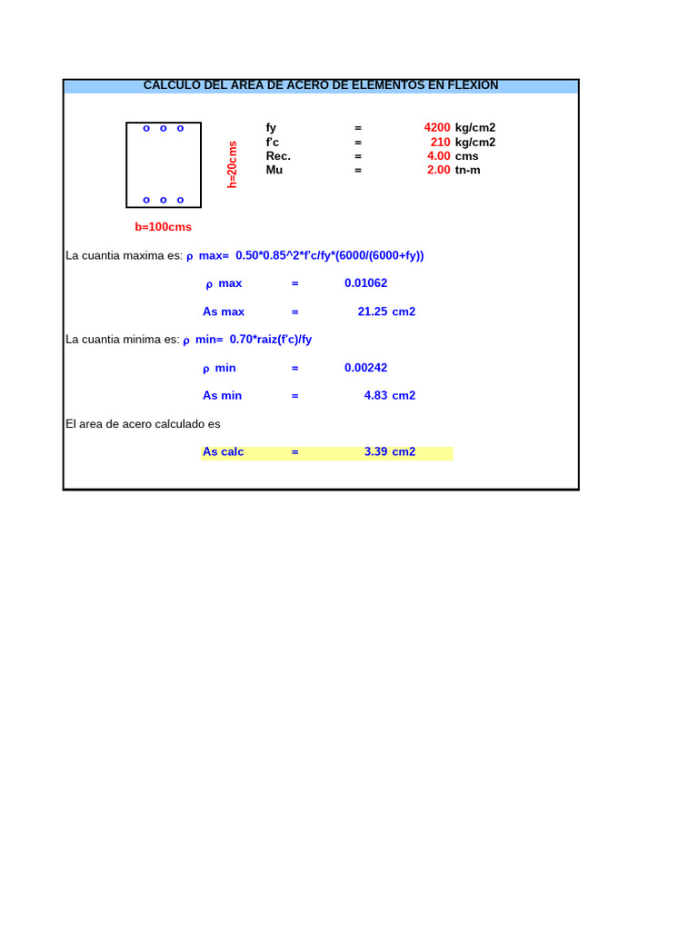 CALCULO DE ACERO EN VIGAS | PDF