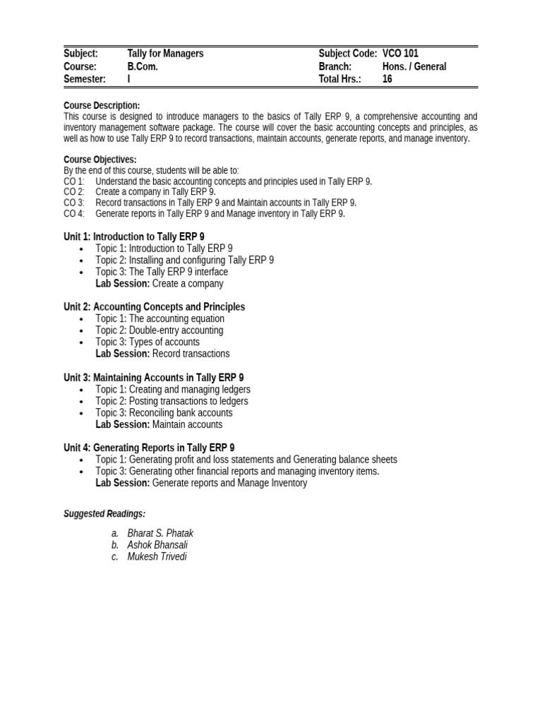 Value Added Course For B.Com Hons and Gen. Program | PDF | Statistics ...