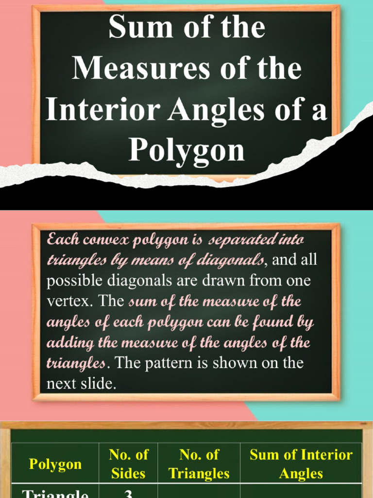 Sum of the Int Angles of a Polygon | PDF