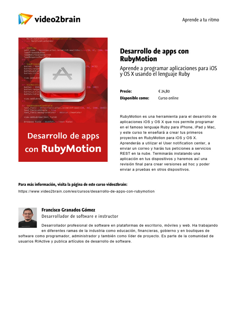 Desarrollo de Apps Con Rubymotion | PDF