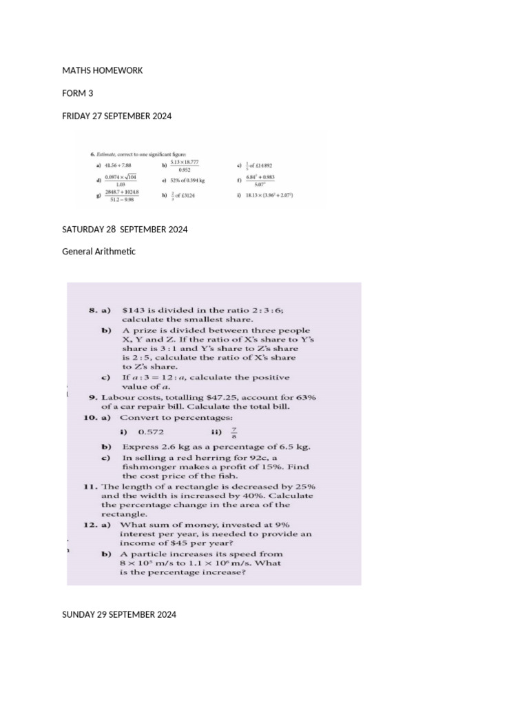 Homework 1 Maths f3 | PDF
