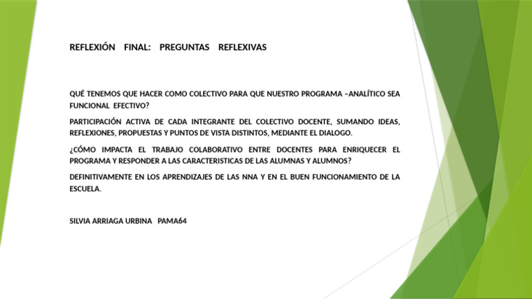 Reflexión FINAL | PDF