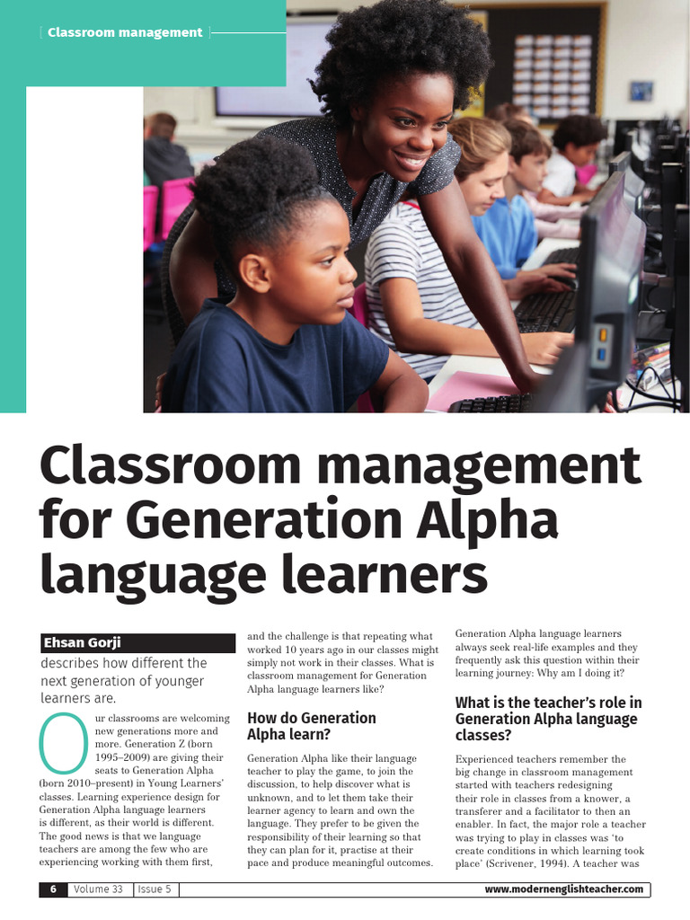 Classroom Management for Gen Alpha | PDF | Learning | Classroom Management