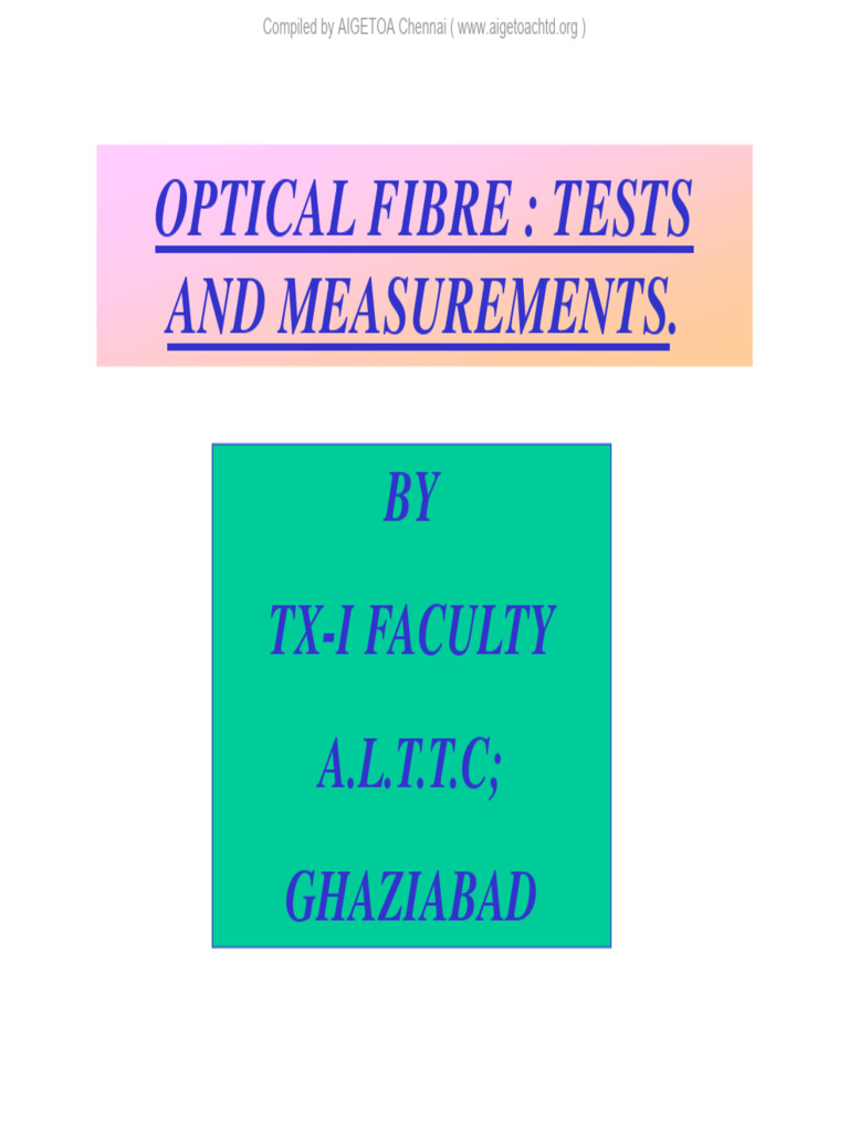 Fiber Measurement | PDF