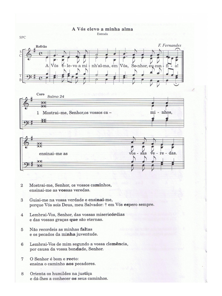 A Vós Senhor Elevo A Minha Alma - F.fernandes (Advento) | PDF