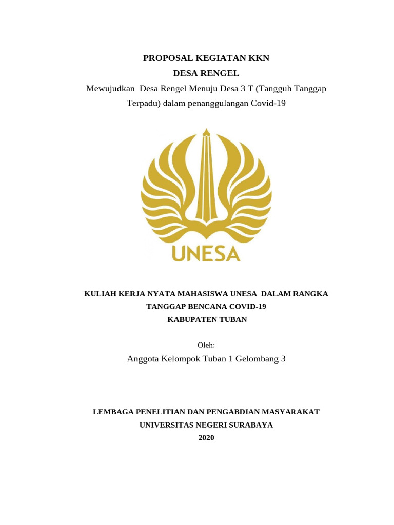 PROPOSAL KKN Kab - Tuban-2 | PDF | Higher Education | Java