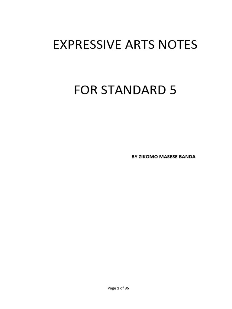 STD5 Expressive Arts Notes For | PDF | Knitting | Basic Knitted Fabrics