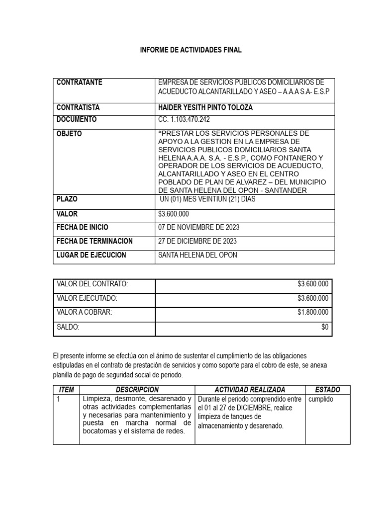 Actividades Final | PDF