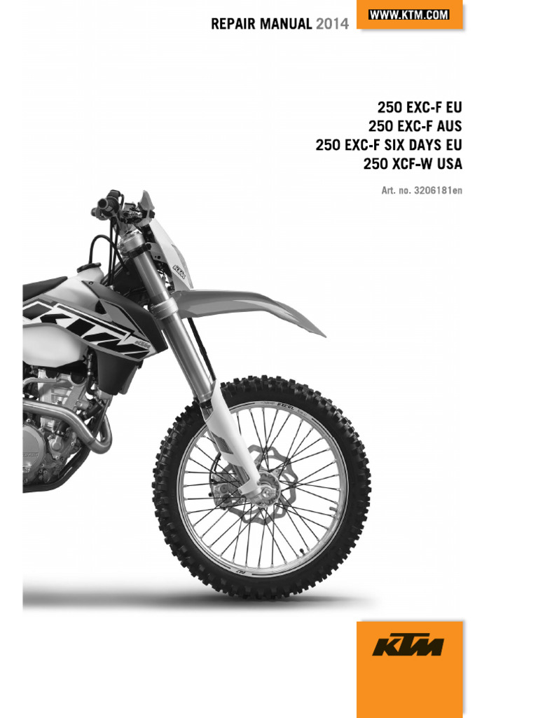 2014 KTM EXC-F XCF-W Repair Manual | PDF