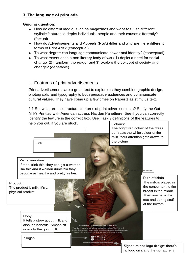 The Language of Print Ads | PDF