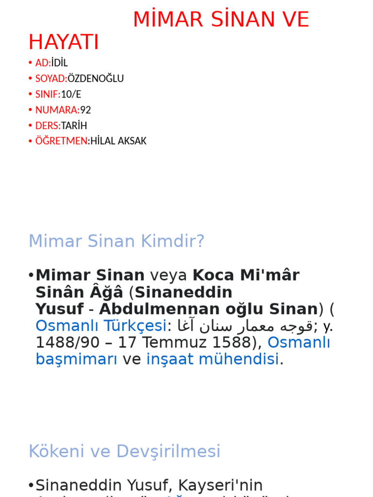 Tarih Mimar Sinan | PDF