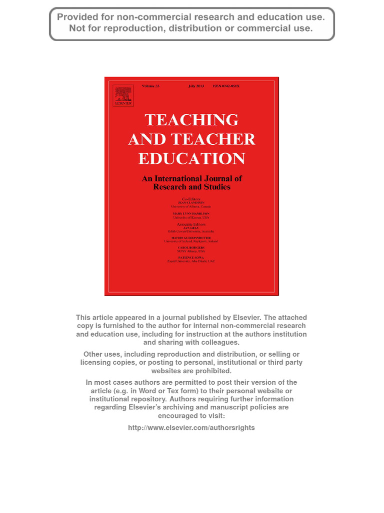 Profiling Teachers Continuing Professional Development and The Relation With Their Beliefs About ...