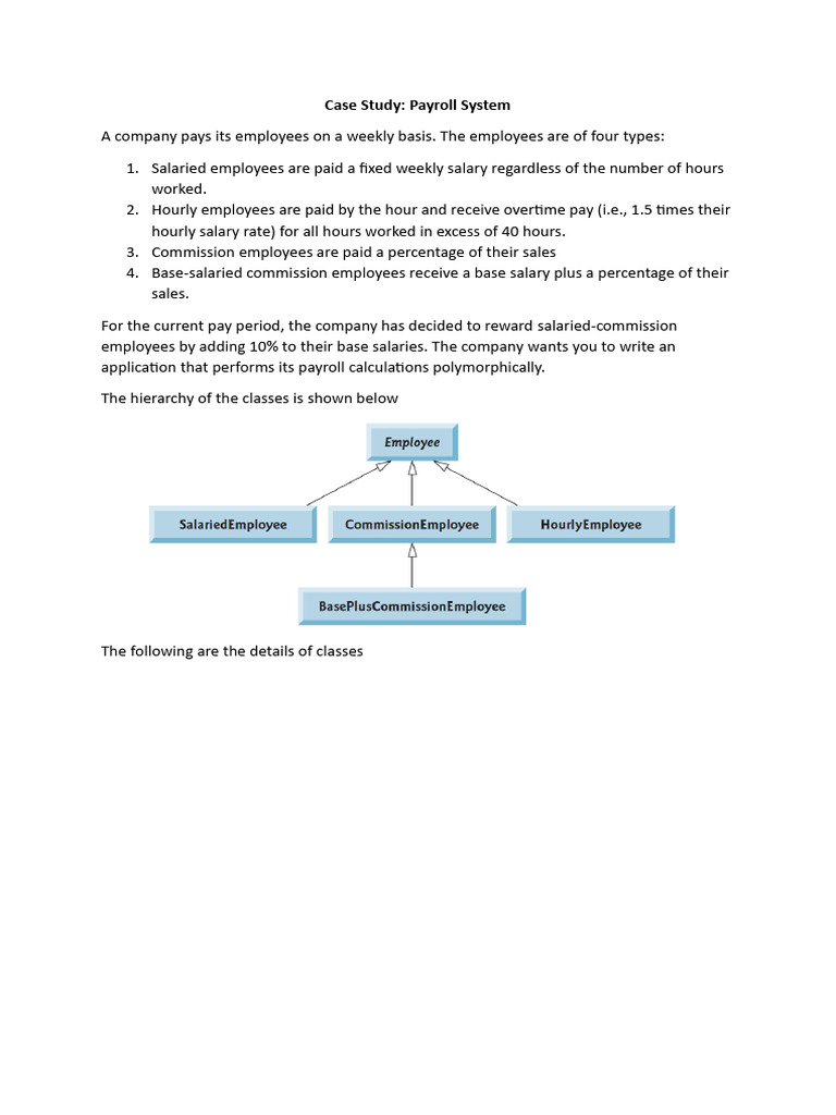 Case Study 5 Payroll System | PDF