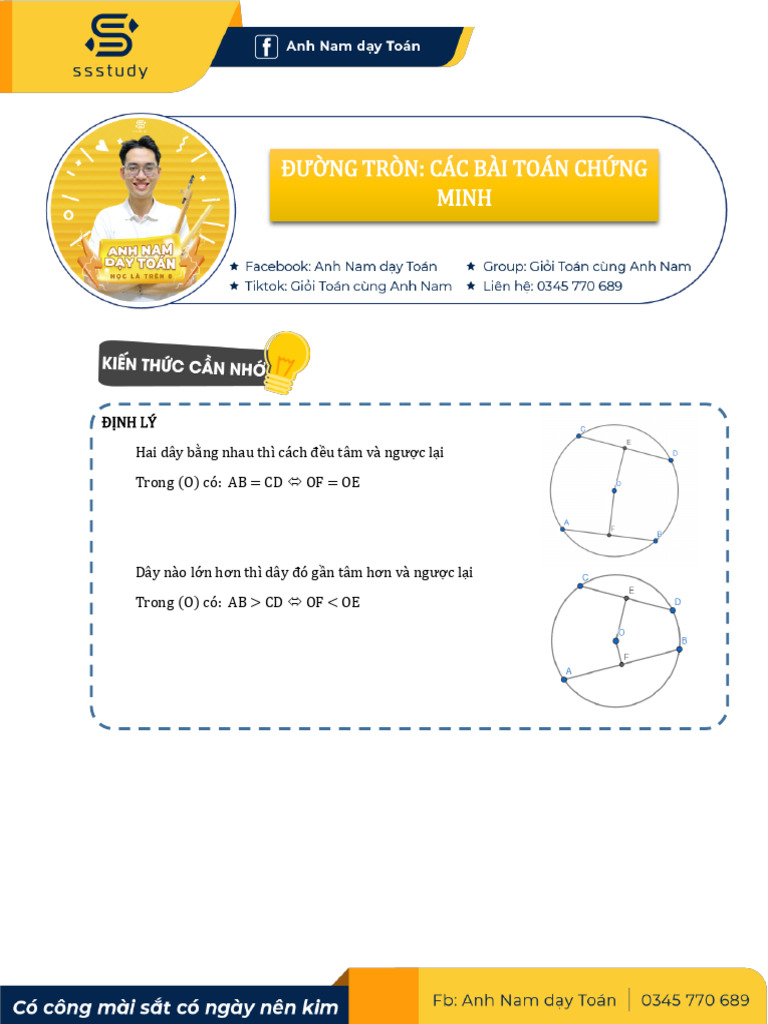 (Anh Nam - Bu I 15) Đư NG Tròn - Các Bài Toán CH NG Minh | PDF