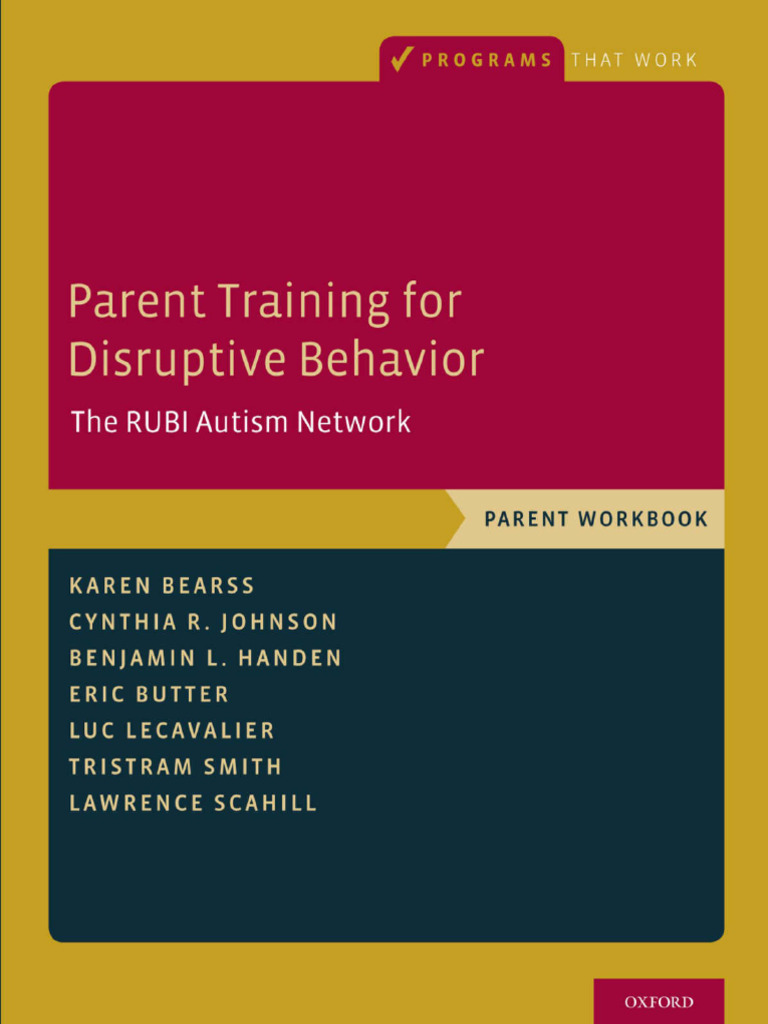 Parent Training For Disruptive Behavior Parent Workbook | PDF