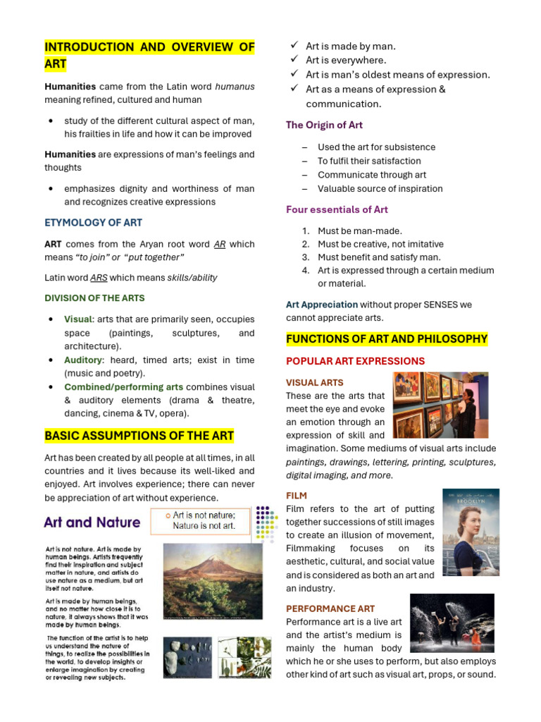 ART Appreciation REVIEWER | PDF