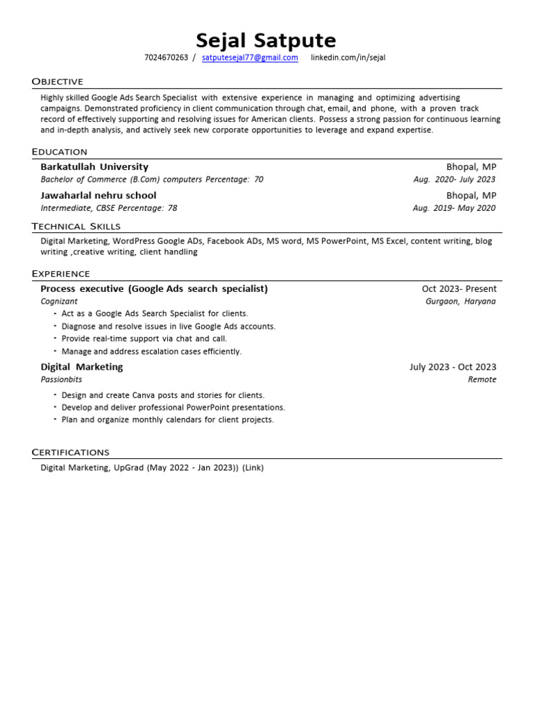 Sej Resume | PDF
