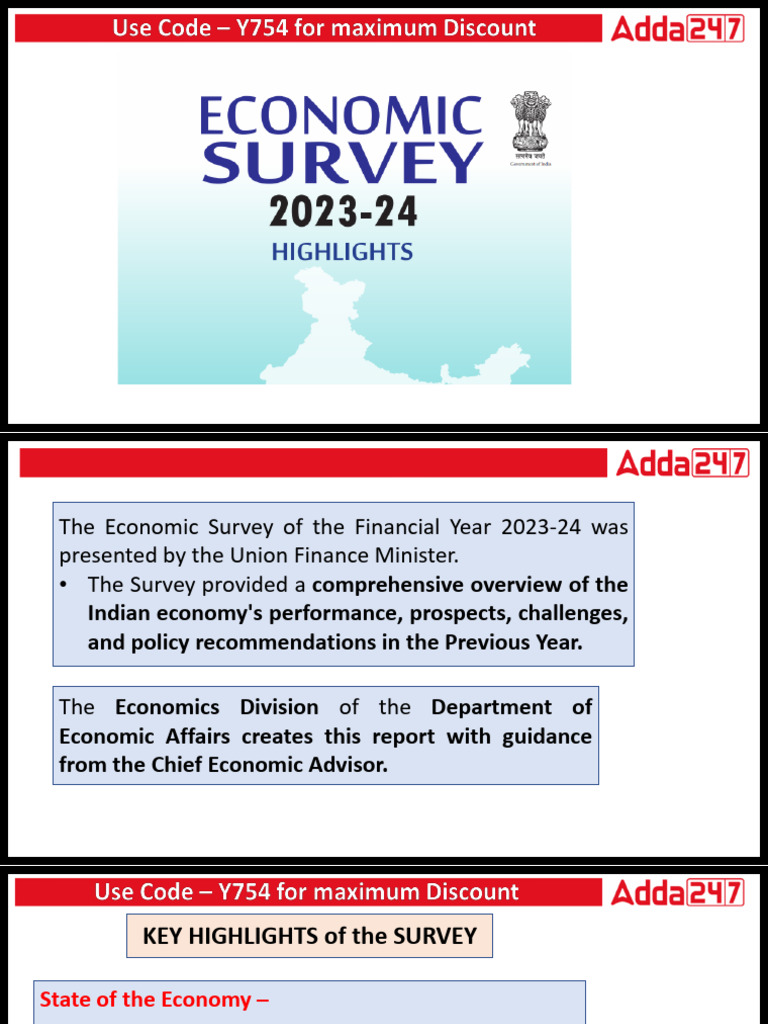 Eco Survey 2024 | PDF