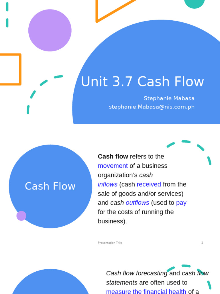 Unit3.7 CashFlow | PDF