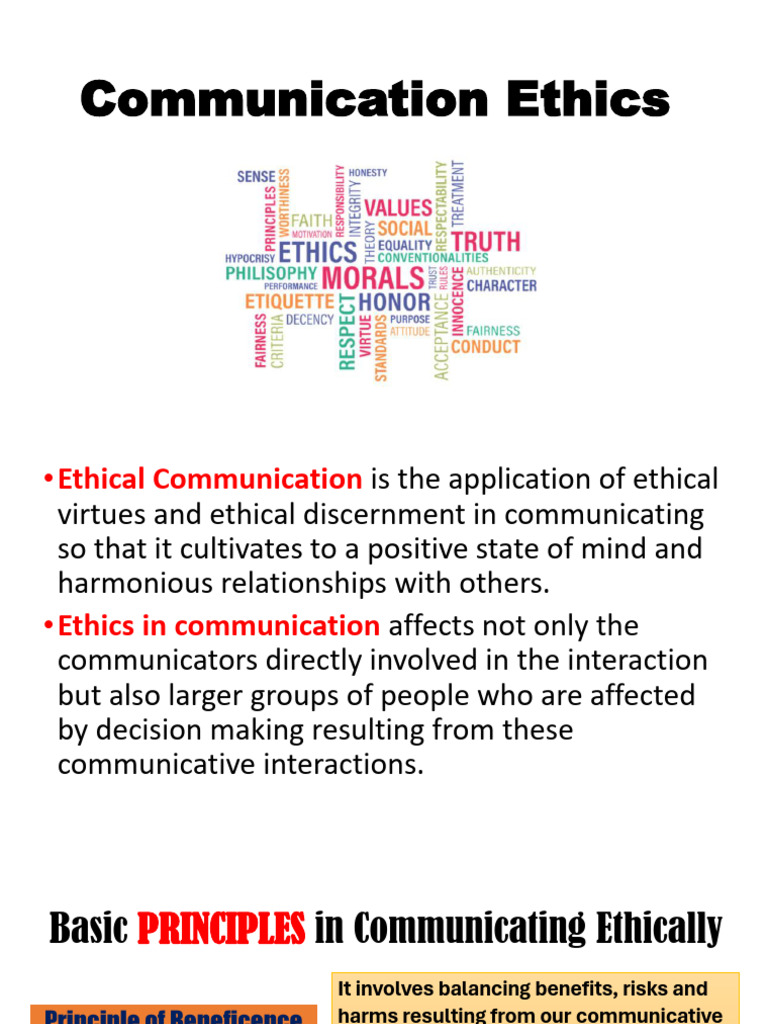 Topic 3 Communication Ethics | PDF