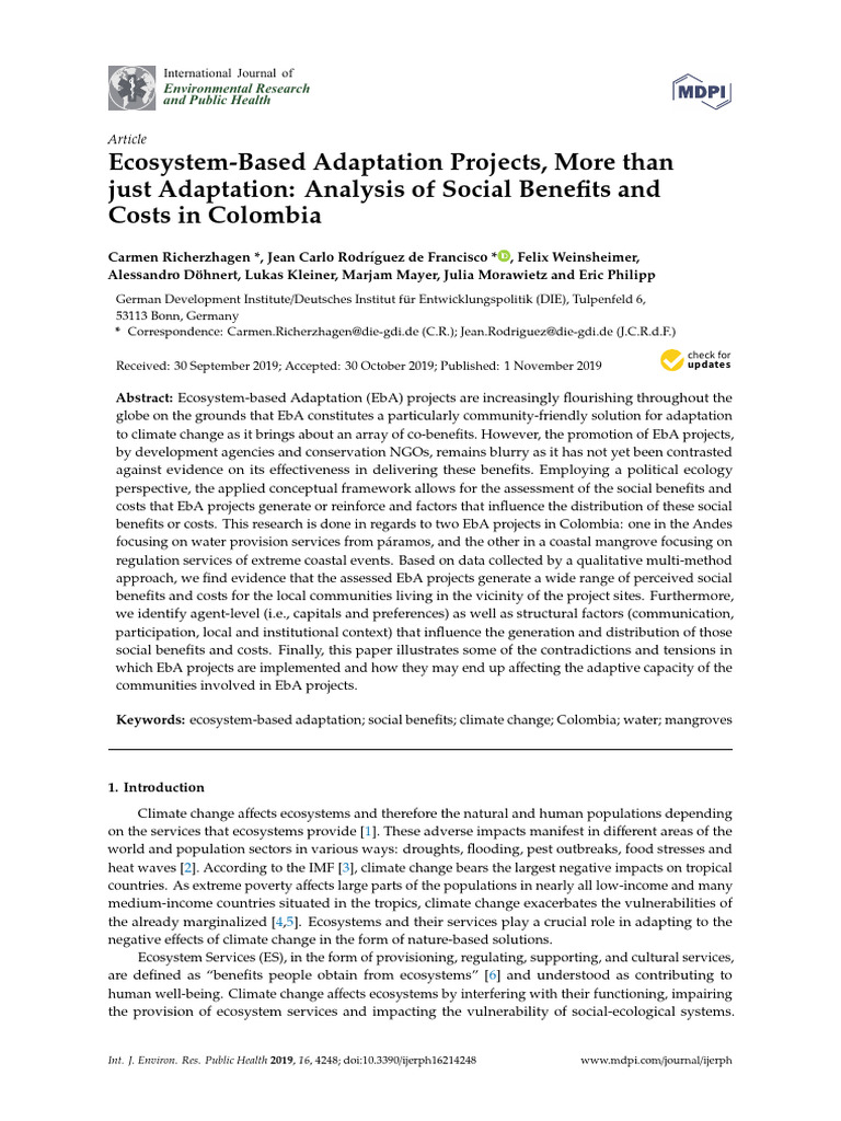 Ecosystem Based Adaptation Projects More Than Just Pdf