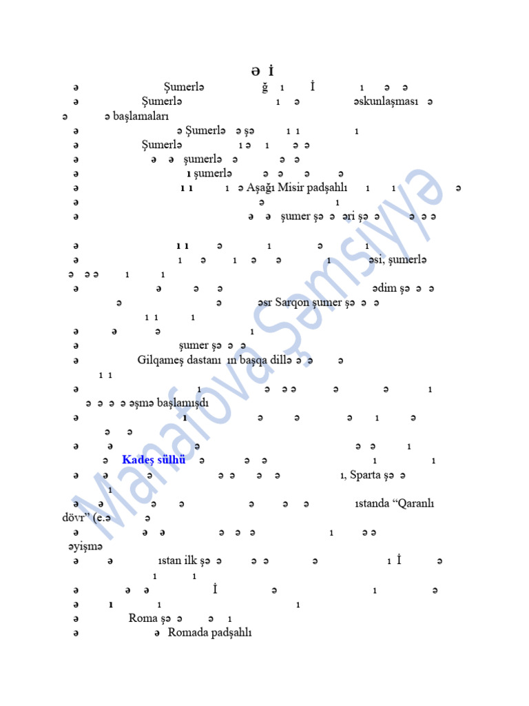 Xronologiya Ümumi Tarix Tam | PDF
