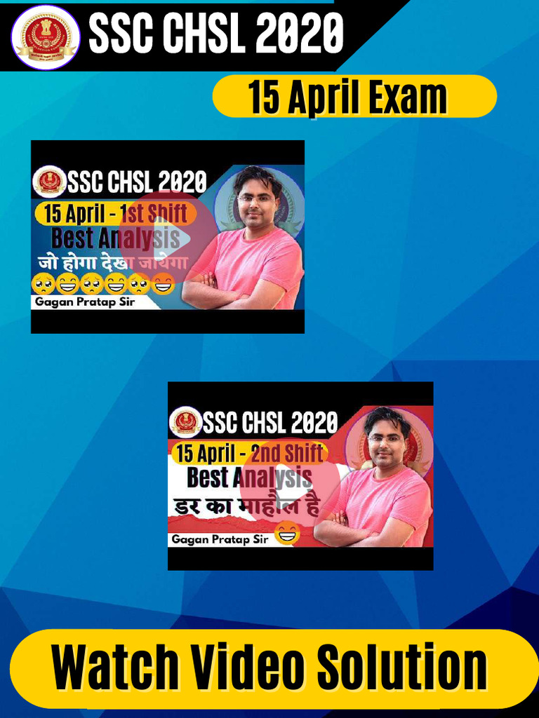 SSC CHSL 15 April All Maths Questions by Gagan Pratap Sir | PDF ...