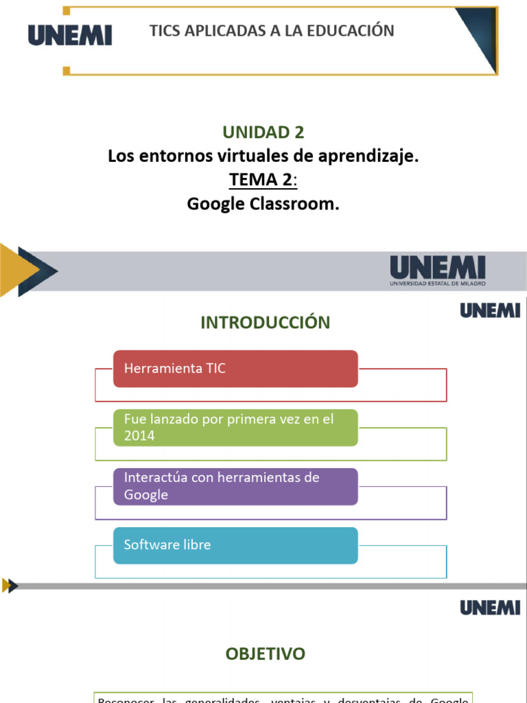 Tics Aplicadas A La Educación: Los Entornos Virtuales de Aprendizaje. Tema 2 Google Classroom | PDF