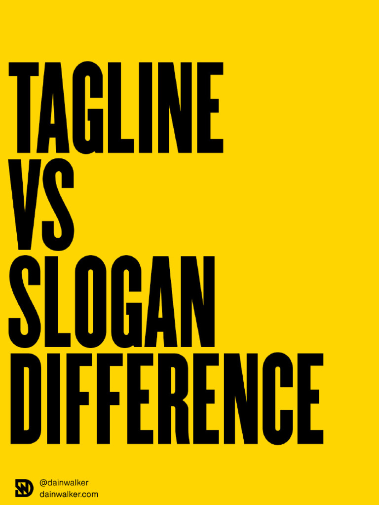 Tagline vs. Slogan Difference | PDF