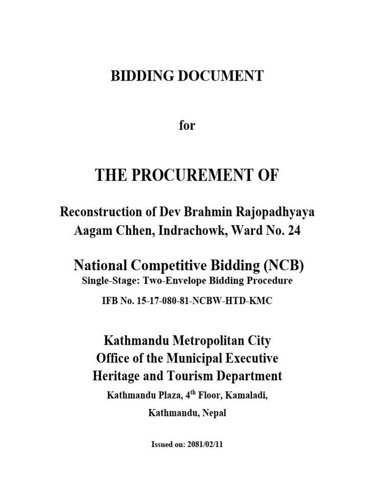 Bid Document (4) | PDF