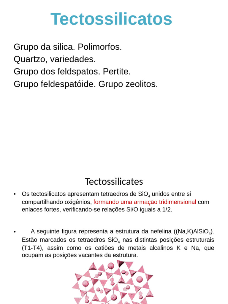Aula 13 Tectossilicatos | PDF