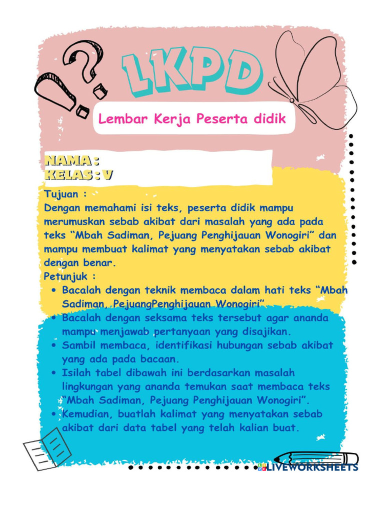 LKPD Bahasa Kls 5 | PDF