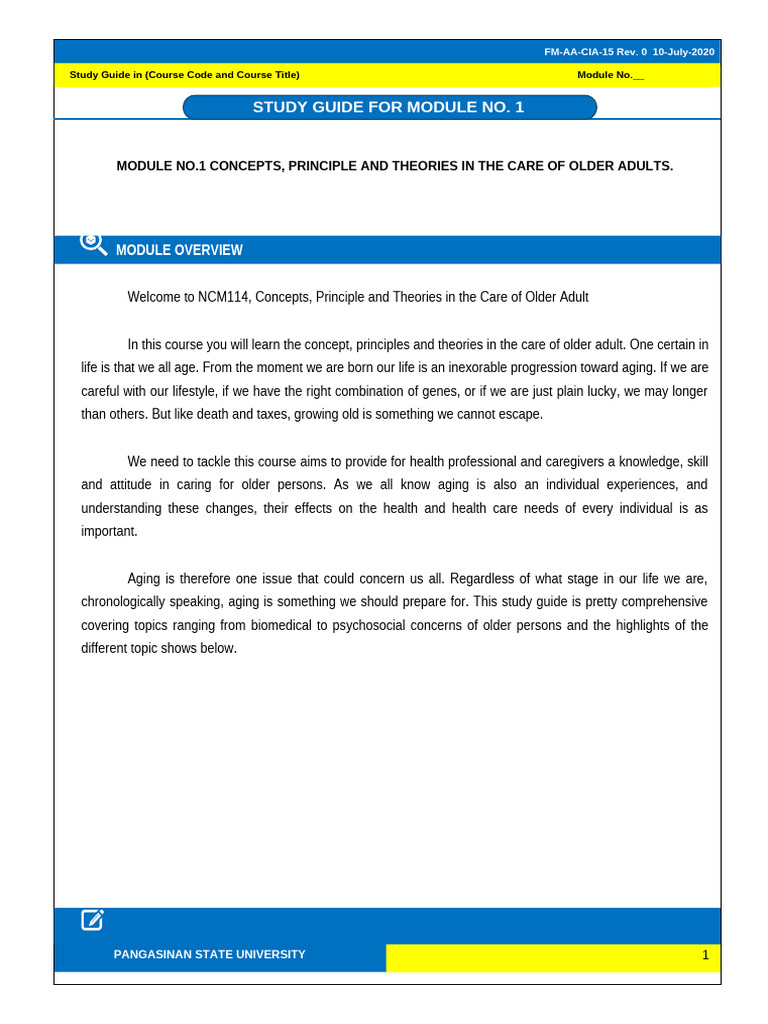 NCM 113 - Geria - Concept of Aging | PDF | Ageing | Social Science