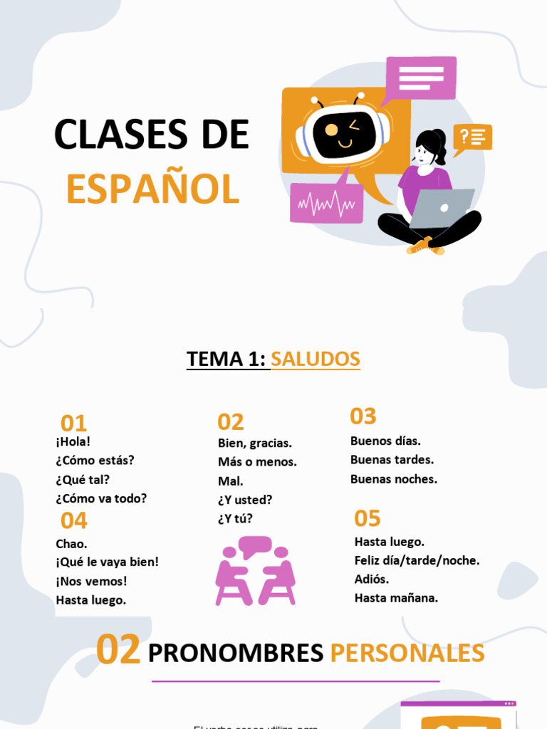 Clase de Español-Tema 1 y 2 | PDF