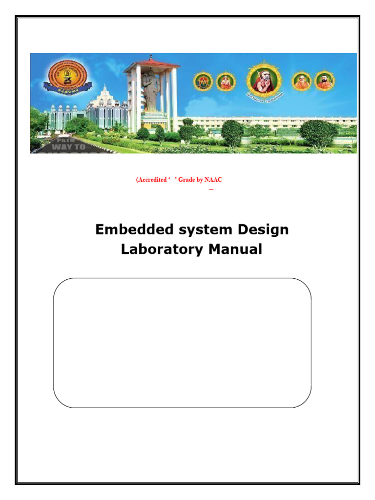 Dr.S.vijayaraghavan Embedded Systems Design Lab | PDF