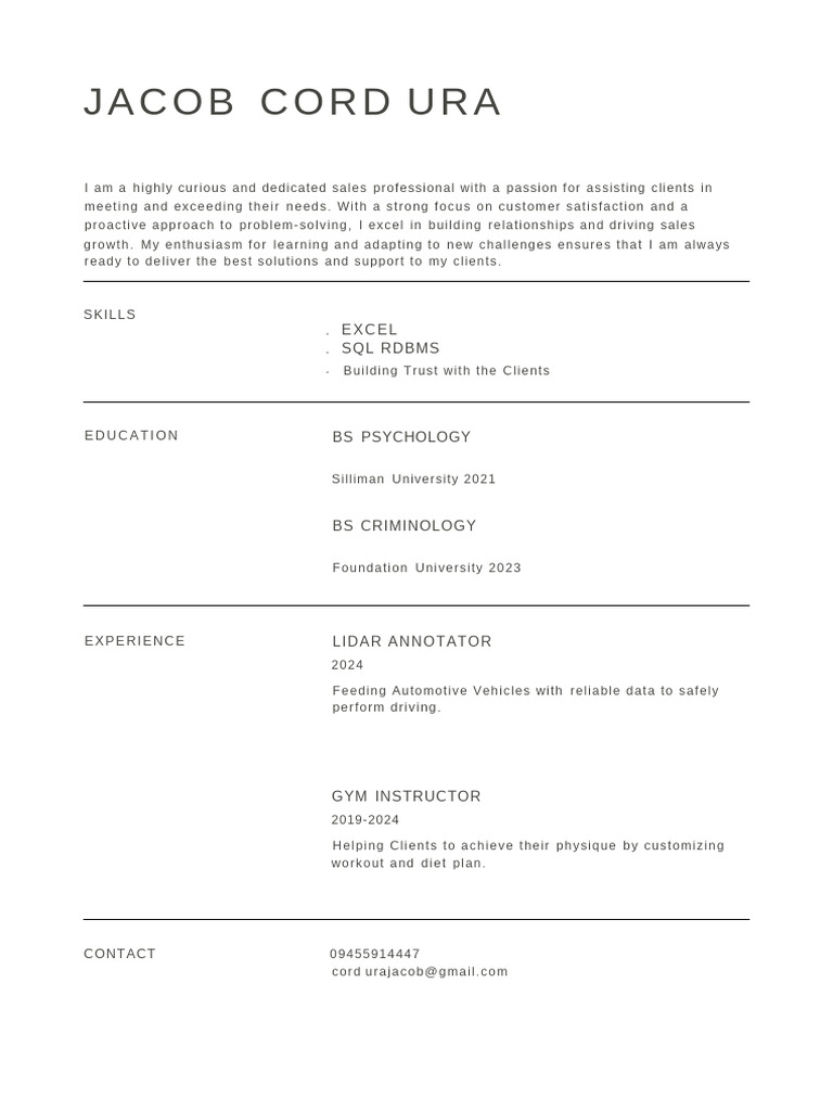 Jacob Updated Resume | PDF