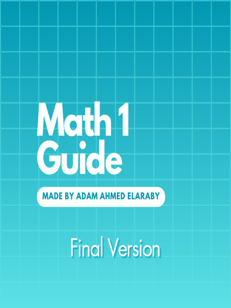 Math 1 Guide Final Pdf