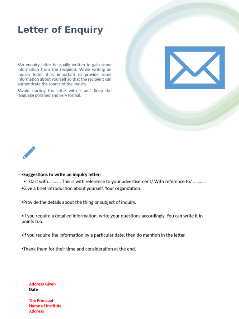 Letter of Enquiry | PDF
