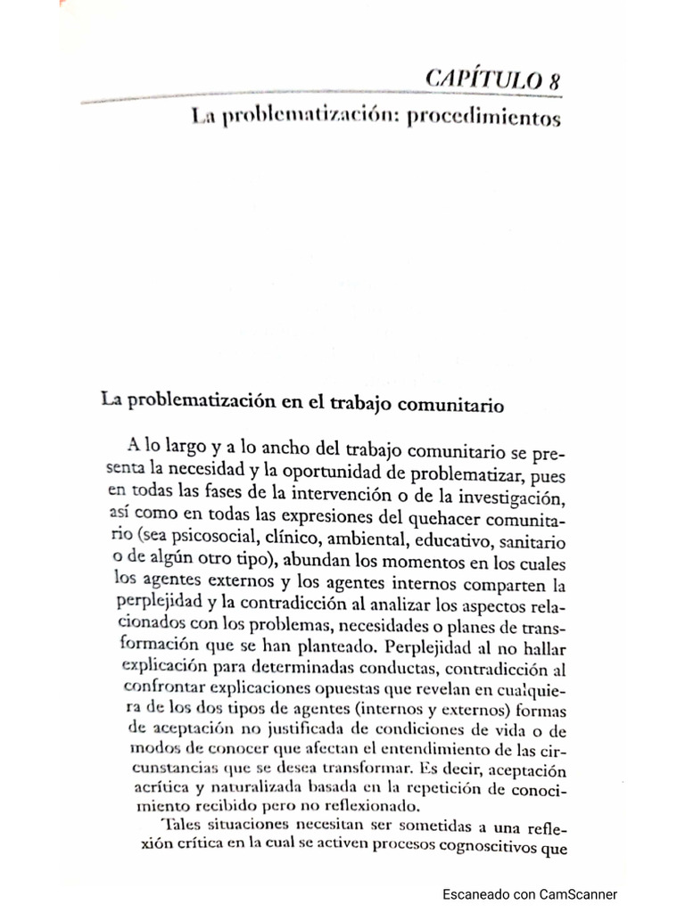 M Montero. Problematizacion | PDF
