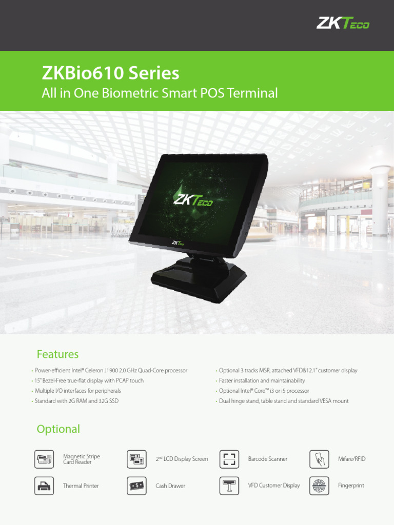 ZKBio 610 Series | PDF