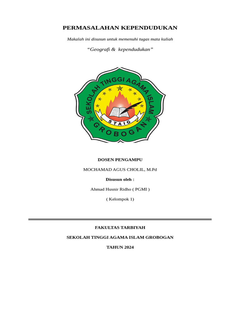 Permasalahan Kependudukan | PDF