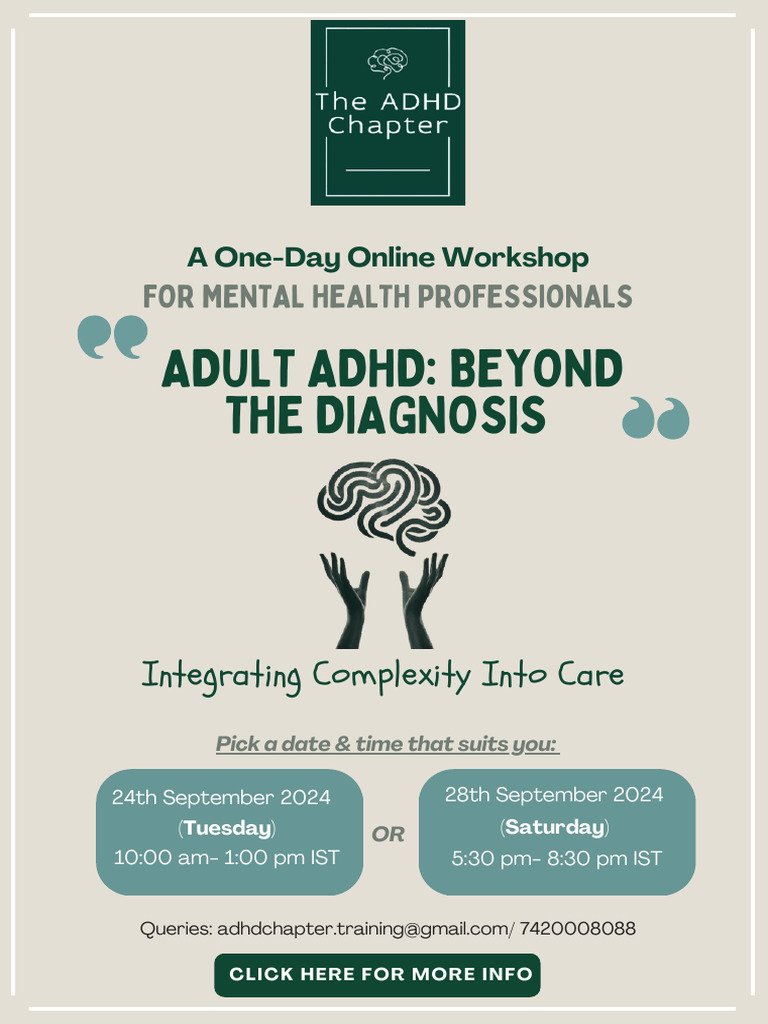 Workshop Flyer-Adult ADHD | PDF