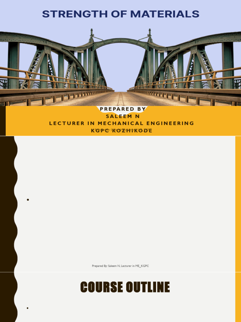 SM - Module 1 | PDF | Deformation (Engineering) | Yield (Engineering)