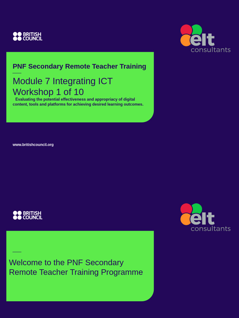 PT - Pre-Workshop - Module 7 Integrating ICT - Workshop 1 of 10 | PDF | Learning | Career & Growth