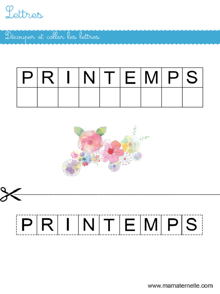 Lettres Decouperetcollerleslettres Printemps | PDF
