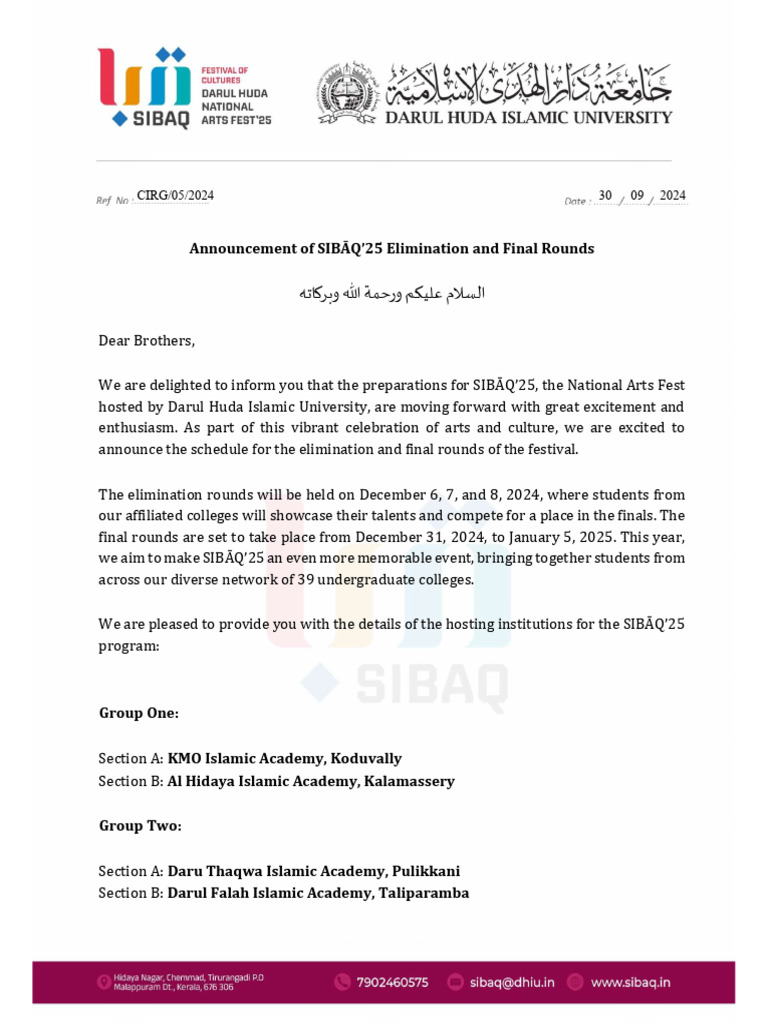 General Circular 5 | PDF